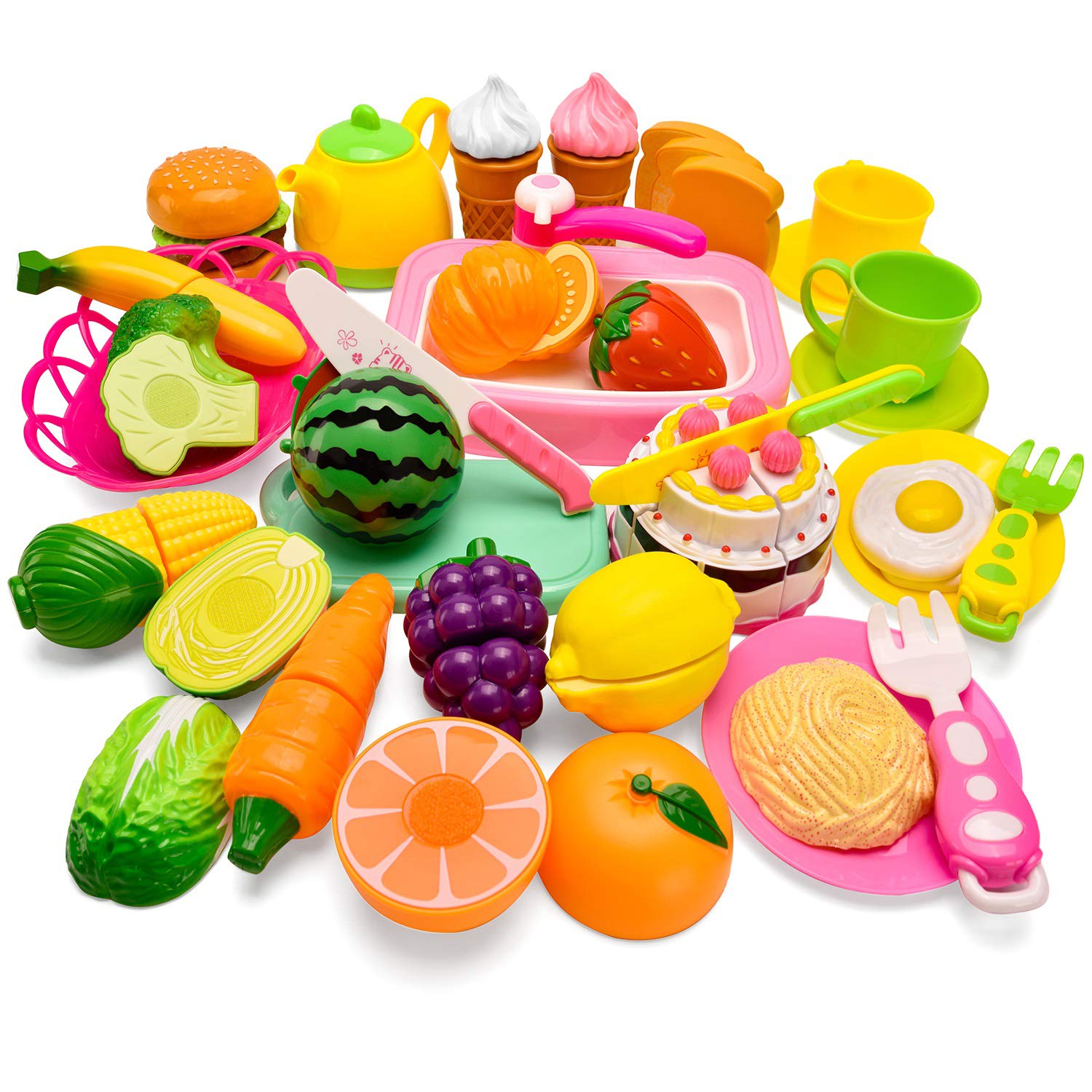 Balnore Kids Play Food Sets 40 Pcs Play Kitchen Set For Market balnore-kids-play-food-sets-40-pcs-play-kitchen-set-for-market