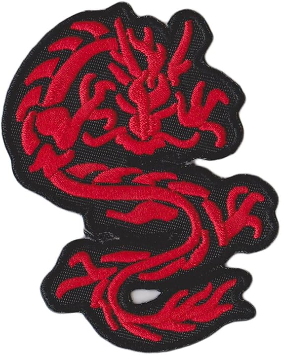 Drache Aufnäher Roter Red Dragon Patch Aufnäher Bügelbild Patches zum ...
