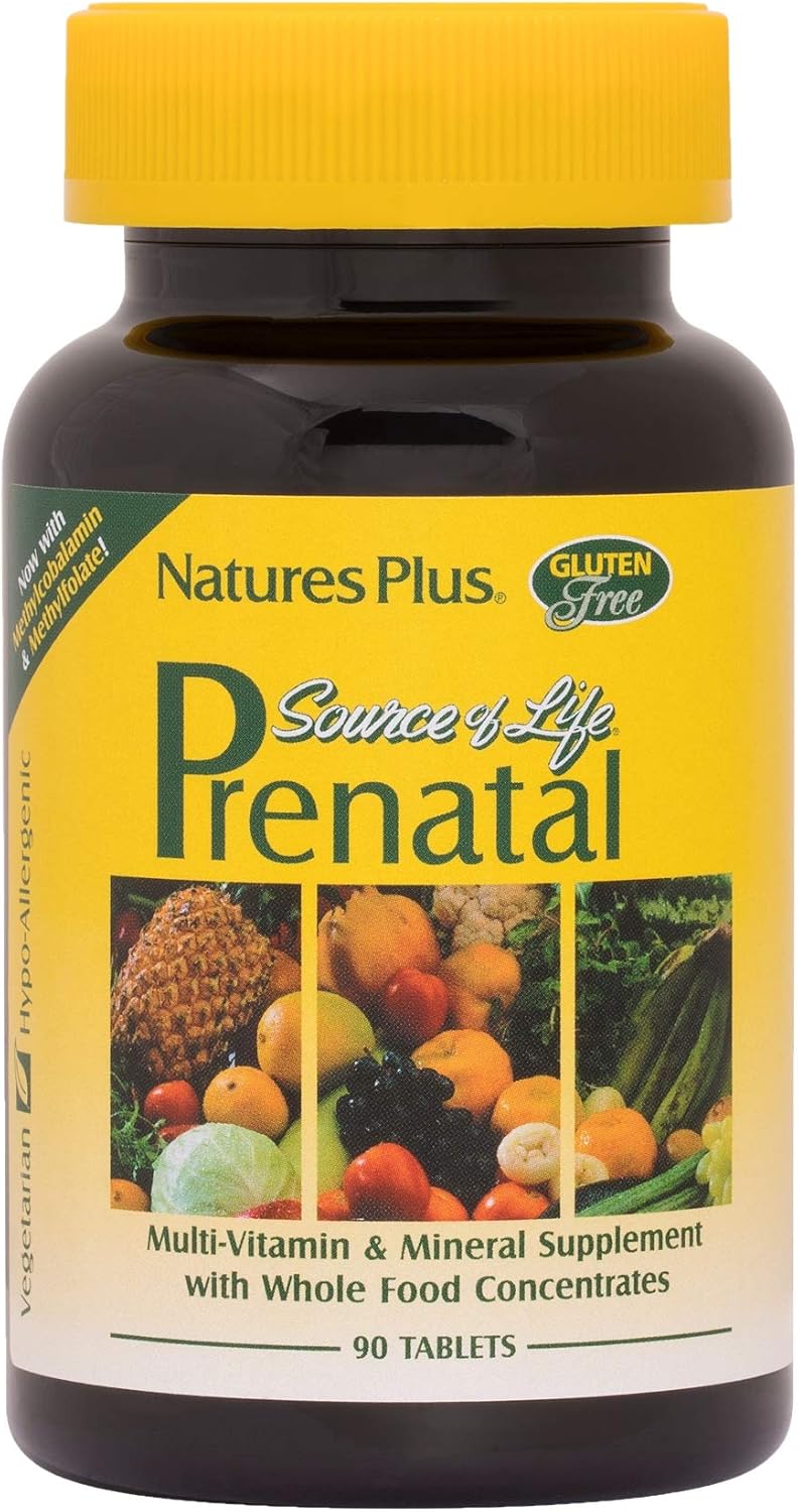 Nature's Plus Source of Life Prenatal - 400 mcg Folate, 90 Vegetarian ...