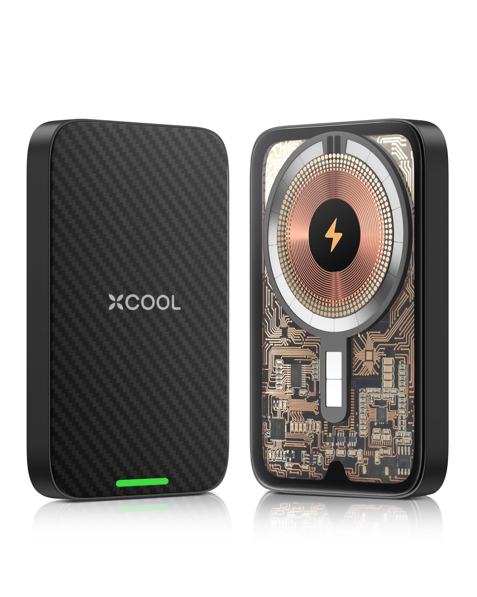 XCOOL Magnetic Phone Charger, 5000mAh Ultra-Slim Magnetic Power Bank ...