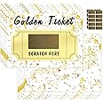 Amazon.com : Golden Tickets Scratch Off Cards With Gold Rectangle ...