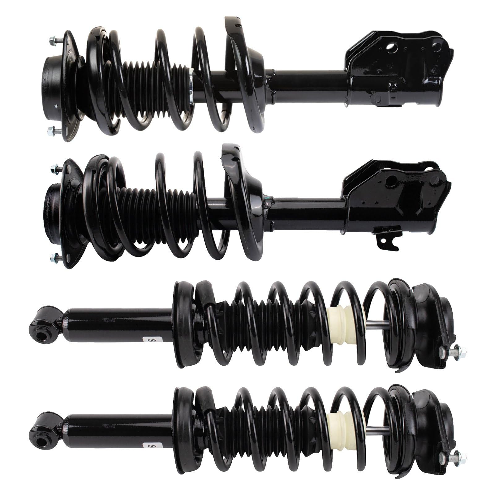 TRQ Front and Rear Strut & Coil Spring Assembly Set Driver & Passenger ...