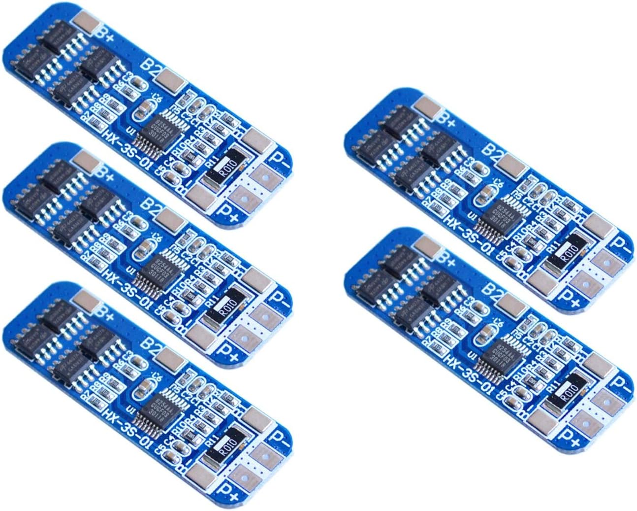TECNOIOT 5pcs 3S 10A Lithium 18650 BMS PCM Battery 12V Protection Board – BigaMart