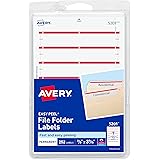 Amazon.com: Avery File Folder Labels on 4" x 6" Sheets, Easy Peel ...