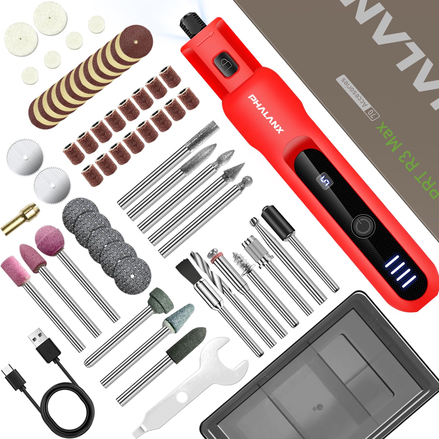 Mua Rotary Tool Kit - 3.7V Mini Rotary Tool w LED Work Light, Cordless ...