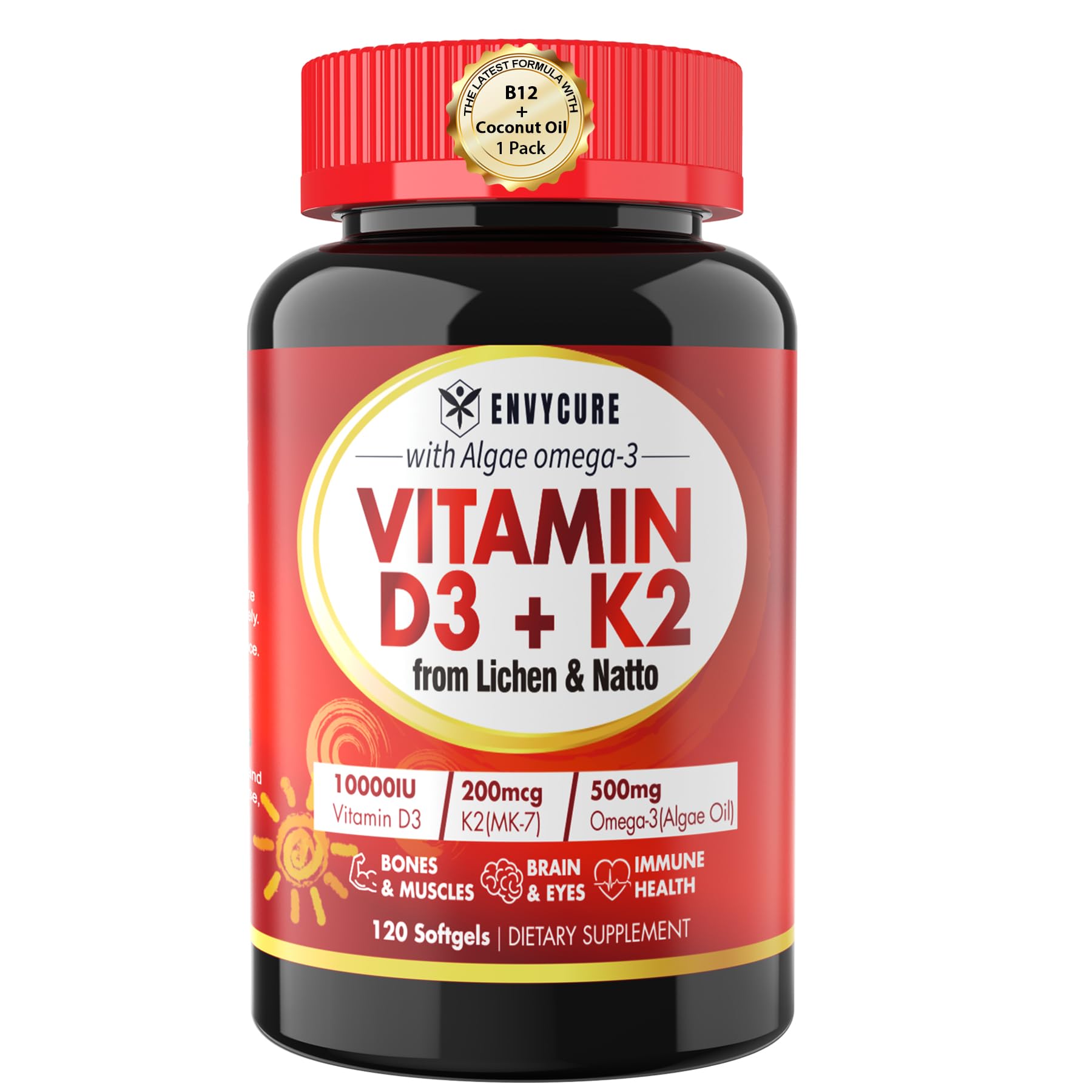 Mua Plant-Based Vitamin D3 K2 Supplement Softgel - Vit D3 10000 Iu ...