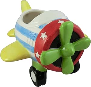 Amazon.com: Accents & Occasions Ceramic Airplane Planter or Flower ...