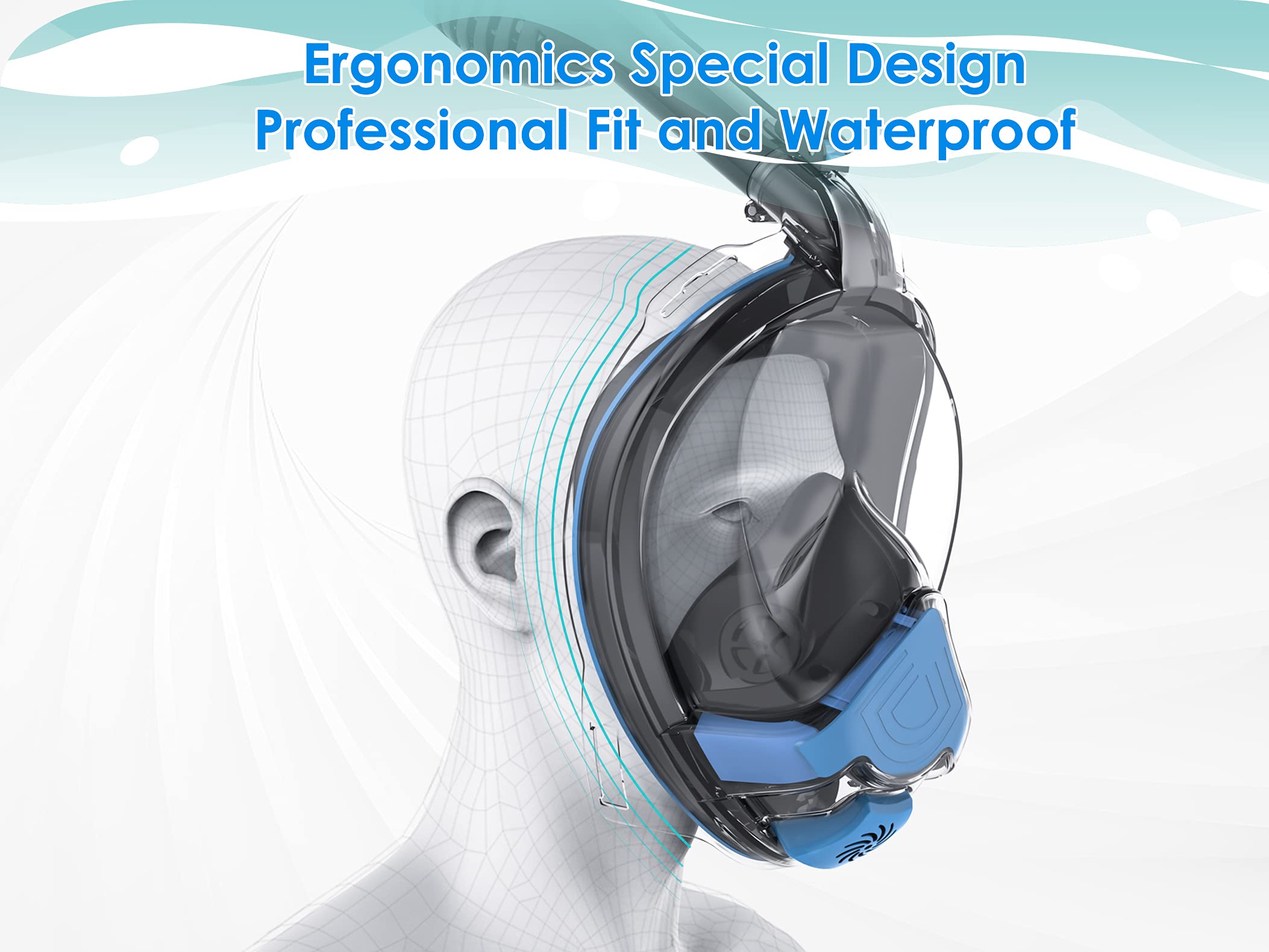 Mua ORSEN Newest Version Full Face Snorkel Mask Foldable 180 Panoramic ...