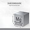 Magnesium Cube - Metal Element Cubes - Laser Engraved Density Cube Set ...