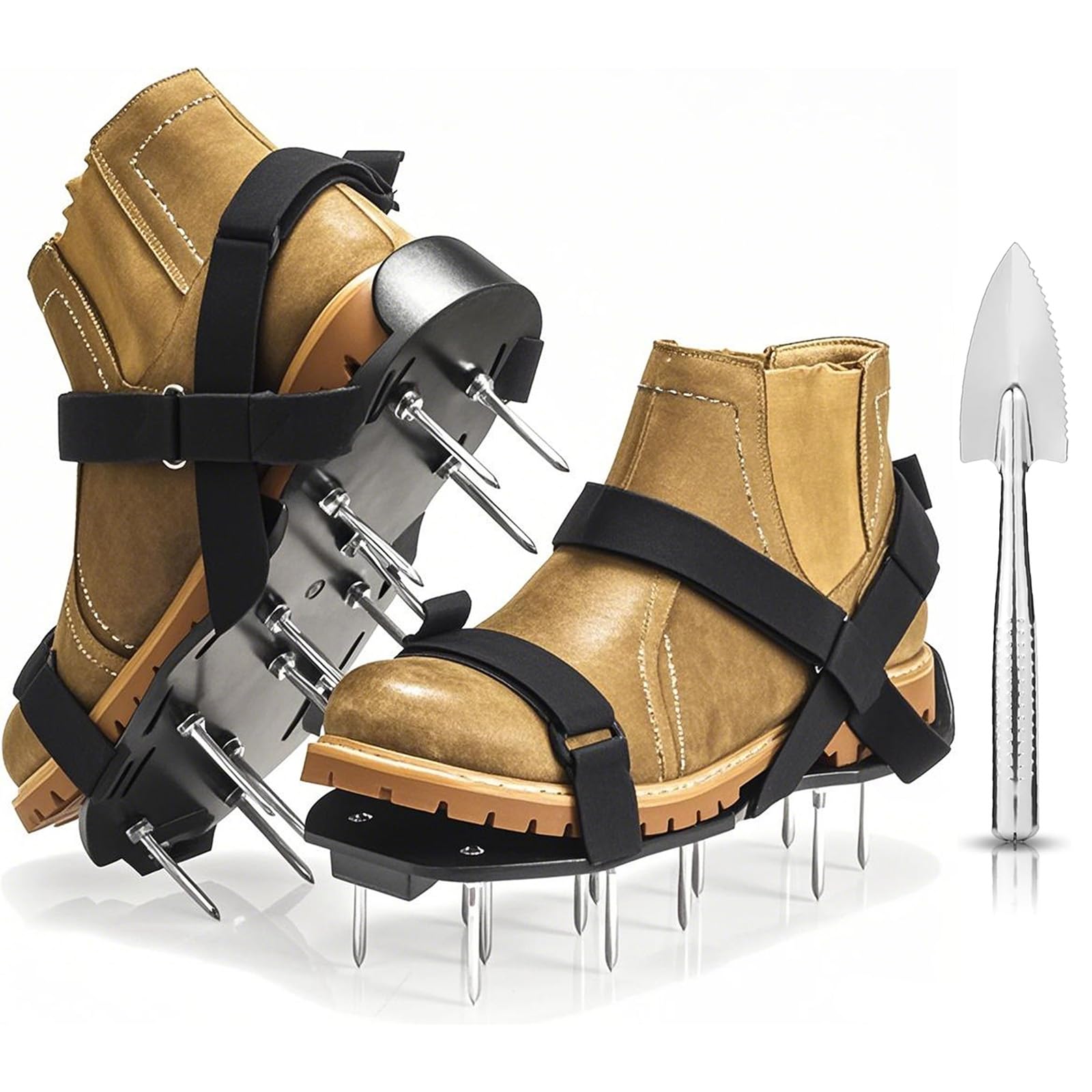 Lawn Aerator Shoes with 2.1” Spikes for Grass Aeration, Spiked Shoes ...