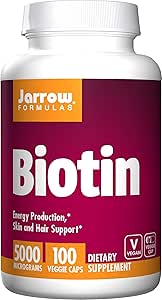 Amazon.com: Jarrow Formulas Biotin 5000mcg, Supports Energy Production ...