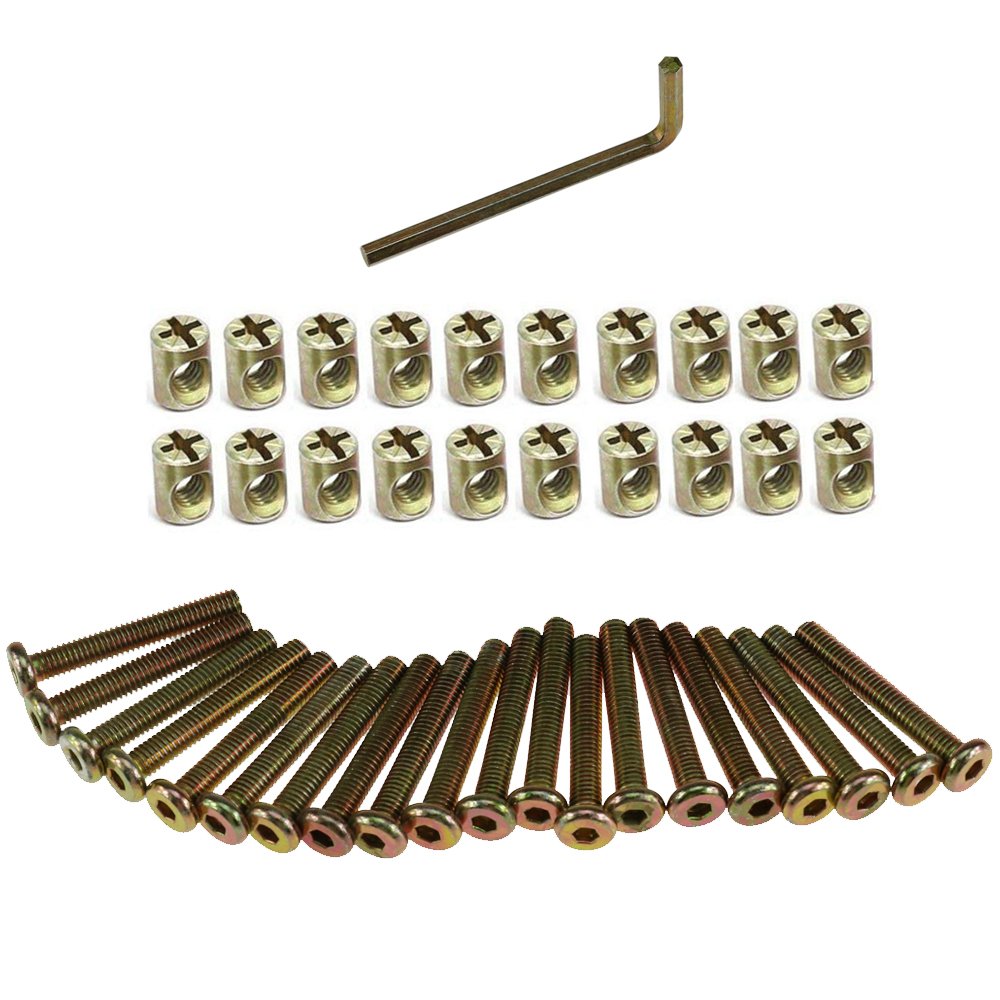 Allen Headed Furniture M6 Bolt and Barrel Nut Zinc Plated Hex Drive ...