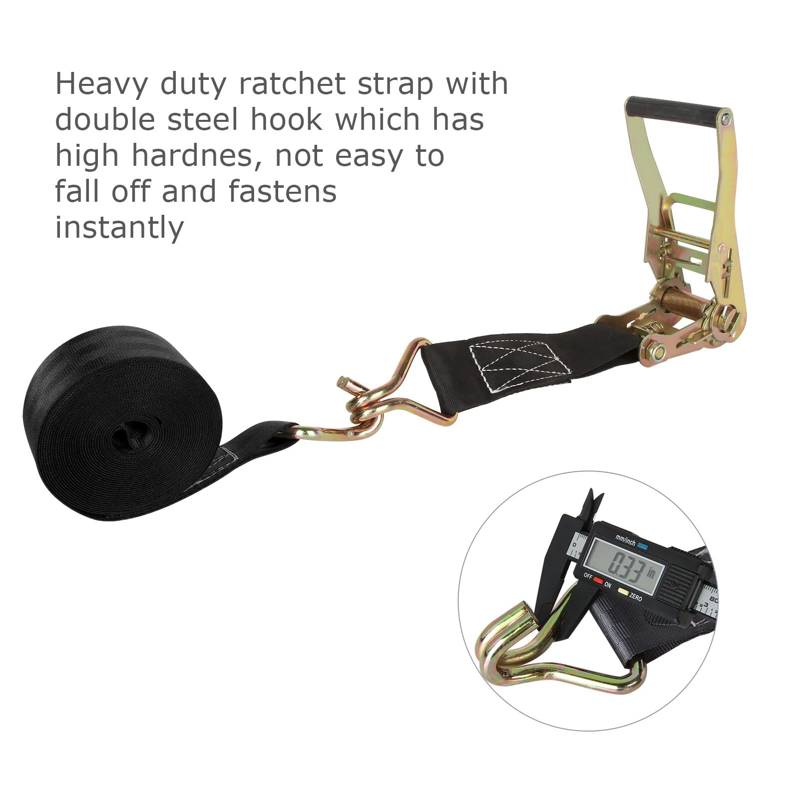 Camo Ratchet Straps 4 Pack Heavy Duty 2" X 27' With Wired J Hook ...
