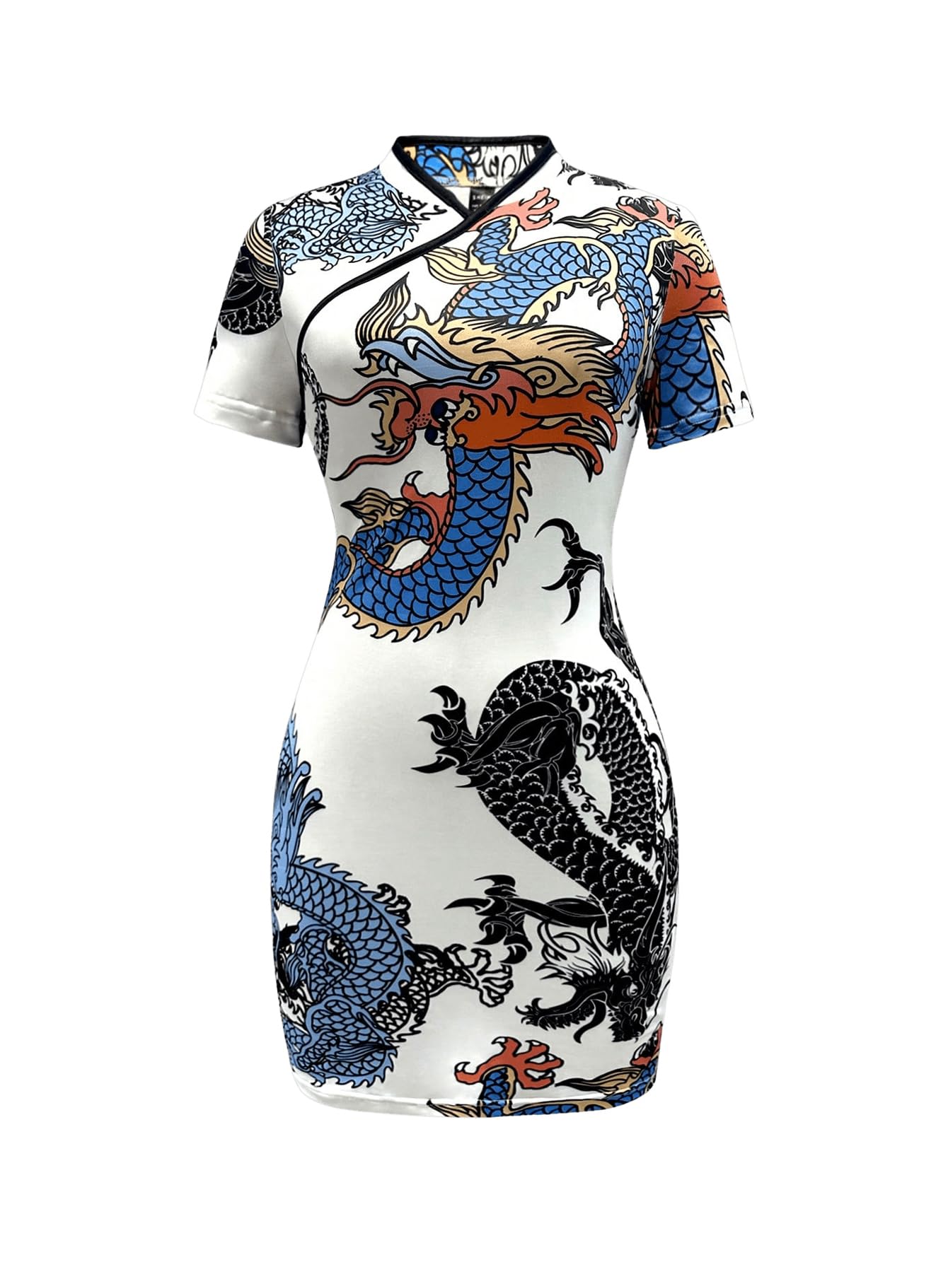 Floerns Women's Cheongsam Chinese Traditional Dragon Print Qipao ...