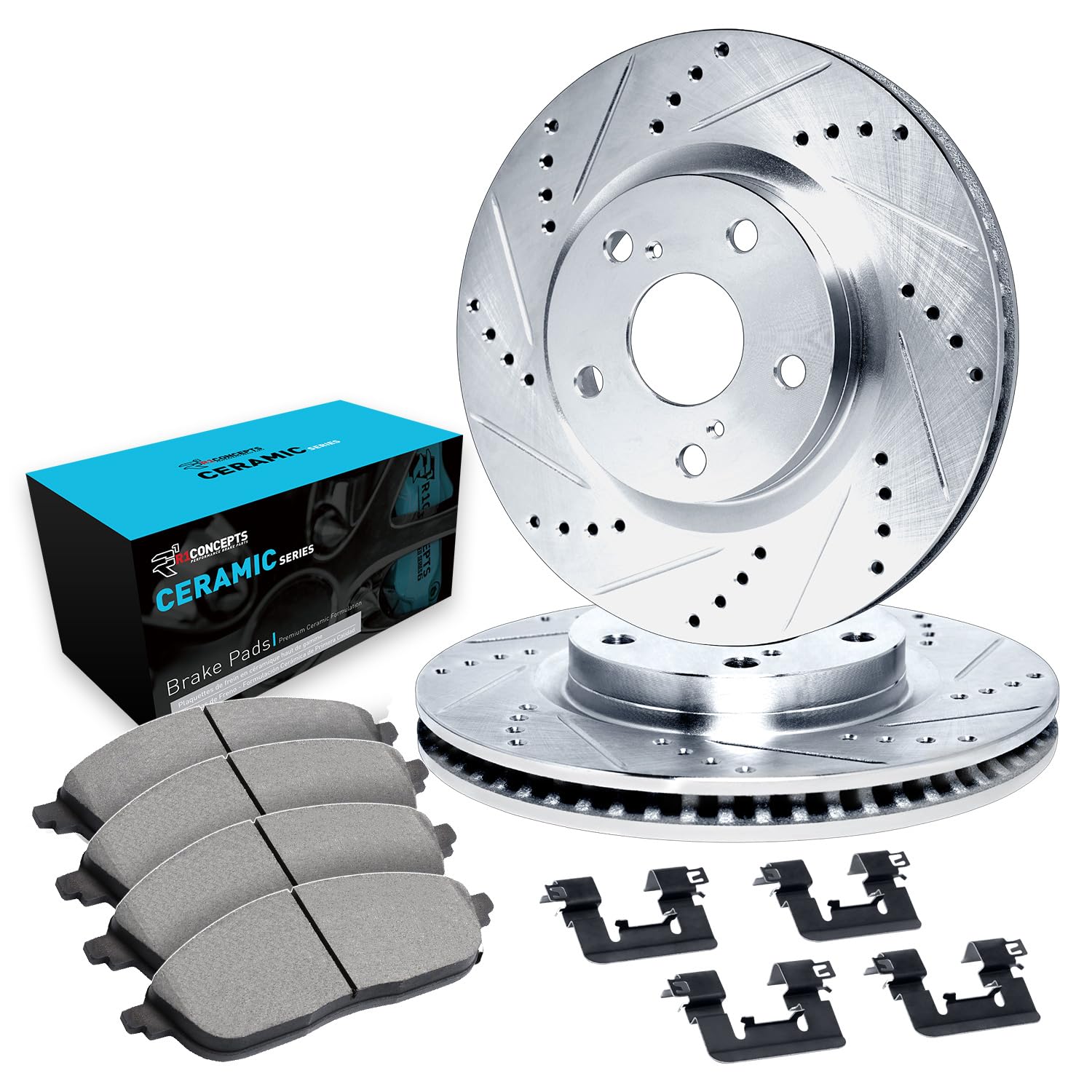 R1 Concepts Front Brakes and Rotors Kit |Front Brake Pads| Brake Rotors ...