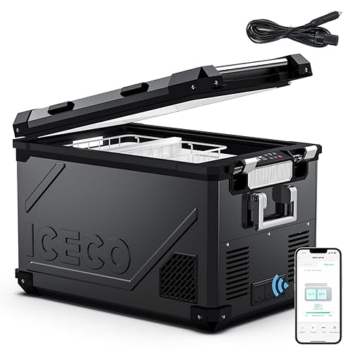 ICECO APL55 Dual Zone Portable Refrigerator, 58 Qt 12v Fridge Freezer ...