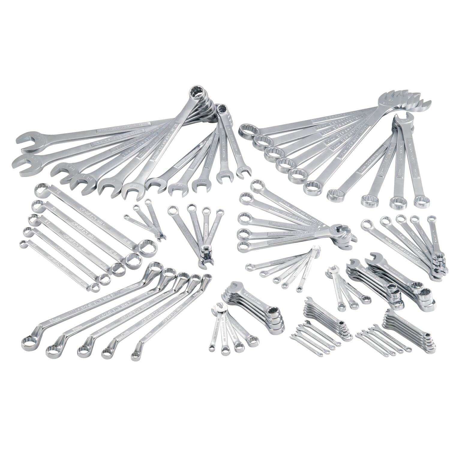 CRAFTSMAN Wrench Set, 96 Pieces, With Standard and Midget Wrenches ...