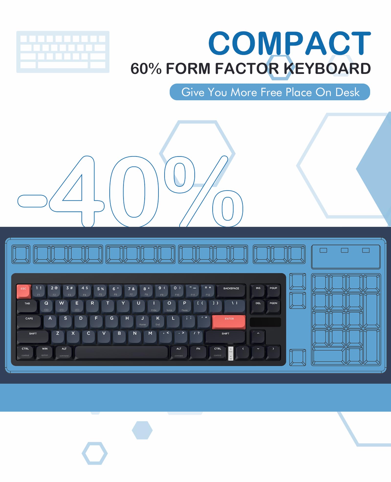 Mua MAGIC-REFINER RKL680 Ultra-Thin Wireless Mechanical Keyboard, 60% ...