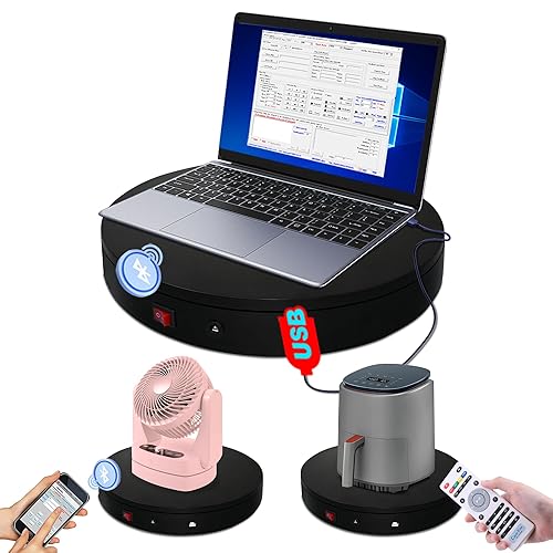 360 Degree Electric Turntable for Product Shooting,Bluetooth and USB ...