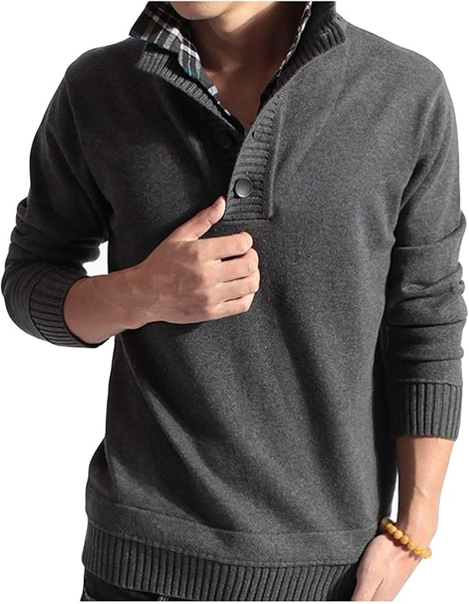 Herren Strickpullover Stehkragen Pullover Elegante Winter Herbst ...