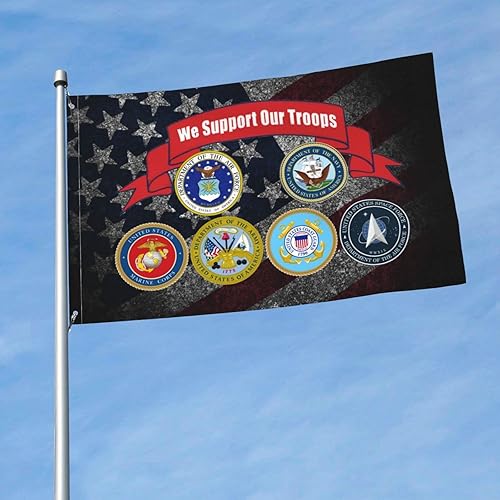 Us Support Our Troops Flags
