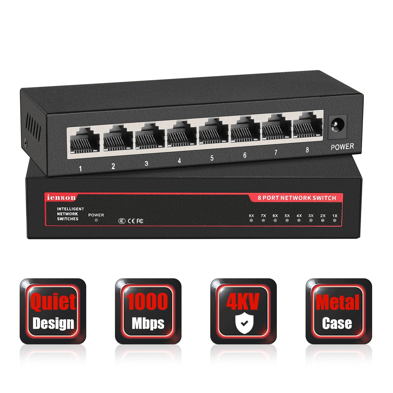 Mua ienRon 8 Ports Gigabit Ethernet Switch,Unmanaged Network Switch ...