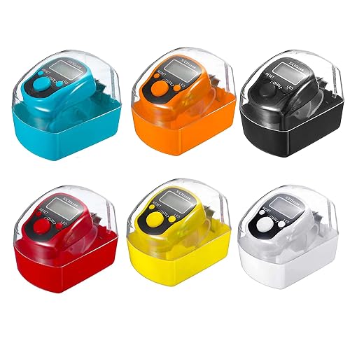6-Pack Digital Tally Finger Counter with Led, Colorful Tasbeeh Tasbih 5 ...