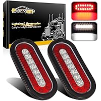 Amazon.com: Partsam 2Pcs 6.3" inch Oval Truck Trailer Led Tail Stop ...