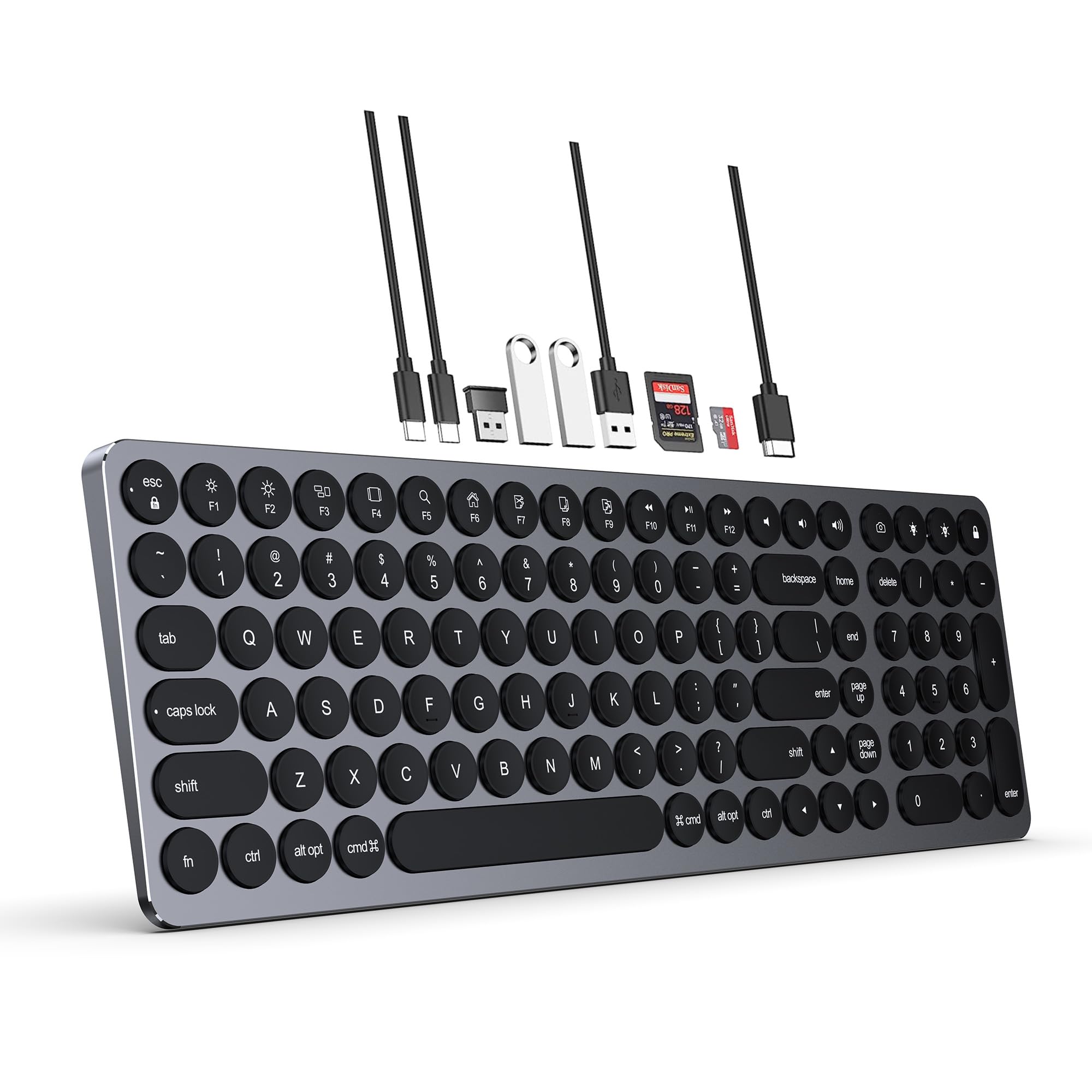 Mua Kolude USB HUB Wired Full Size Computer Keyboard with Number Pad,9 ...