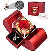 Amazon.com: ENERLEAF Preserved Red Real Rose-Eternal Flowers Rose Gifts ...