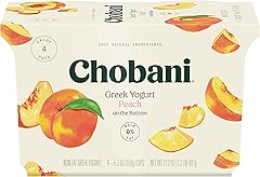 Chobani® Non-Fat Greek Yogurt Peach on the Bottom 5.3oz 4-pack