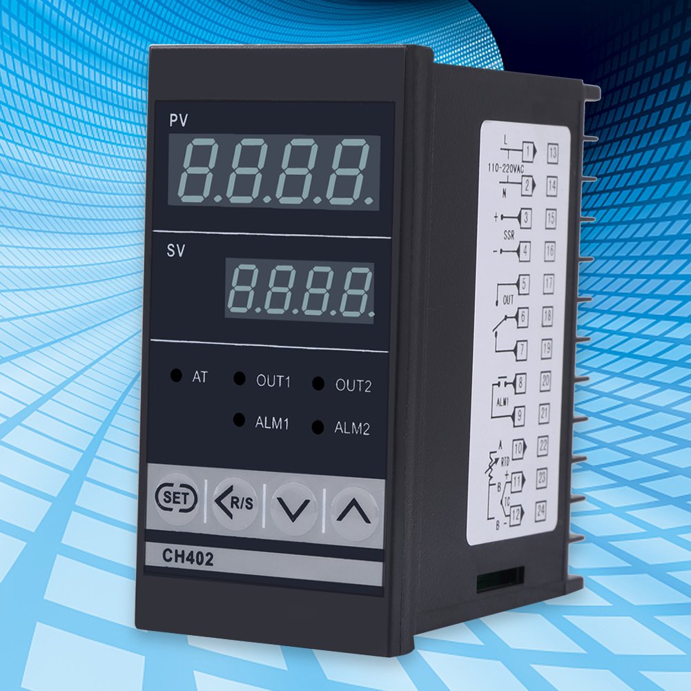 Temperature Switch, CH402 AC85-264V High Precision Smart PID Temperature Controller Thermostat ...