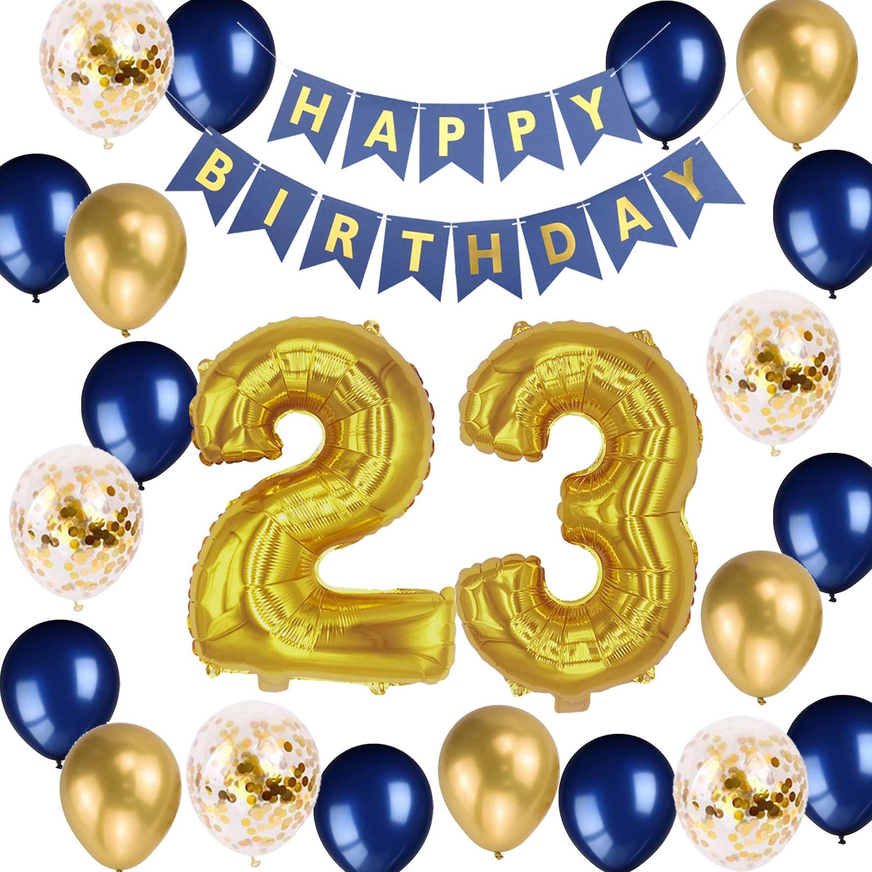 23rd Birthday Party Decorations for Men, 23rd Birthday Balloons ...