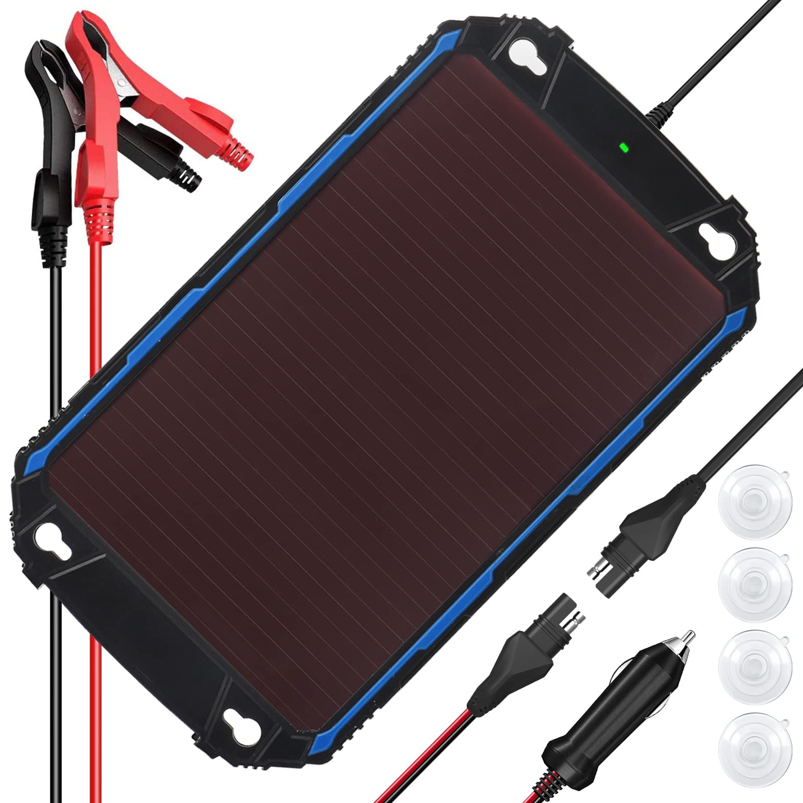 SUNER POWER Waterproof 5W 12V Solar Battery Charger & Maintainer Pro ...