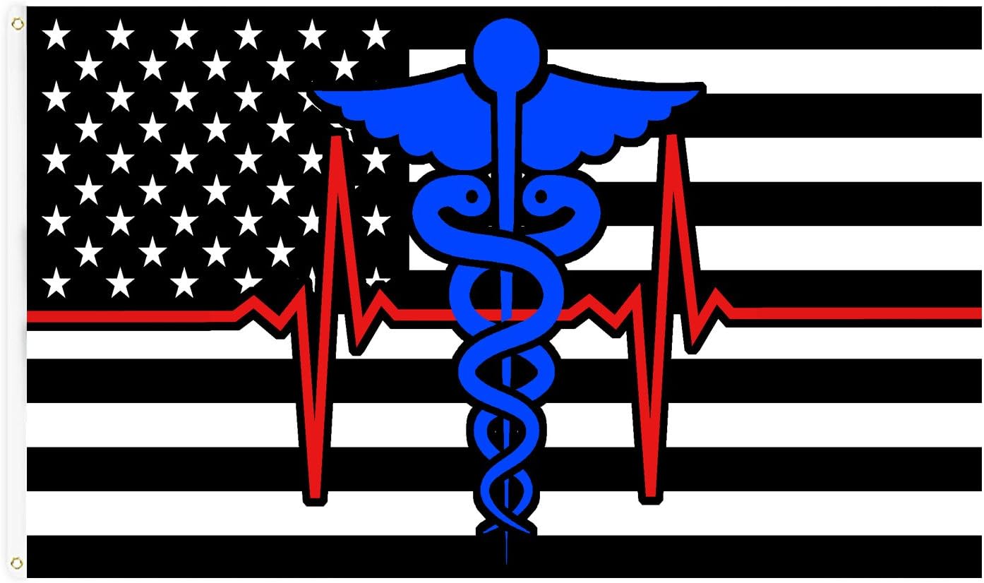 Amazon.com : Thin Blue Red Line Nurse Flag American Nurse Pride Banner ...