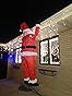 Amazon.com: Gemmy Airblown Inflatable Realistic Santa Hanging from ...