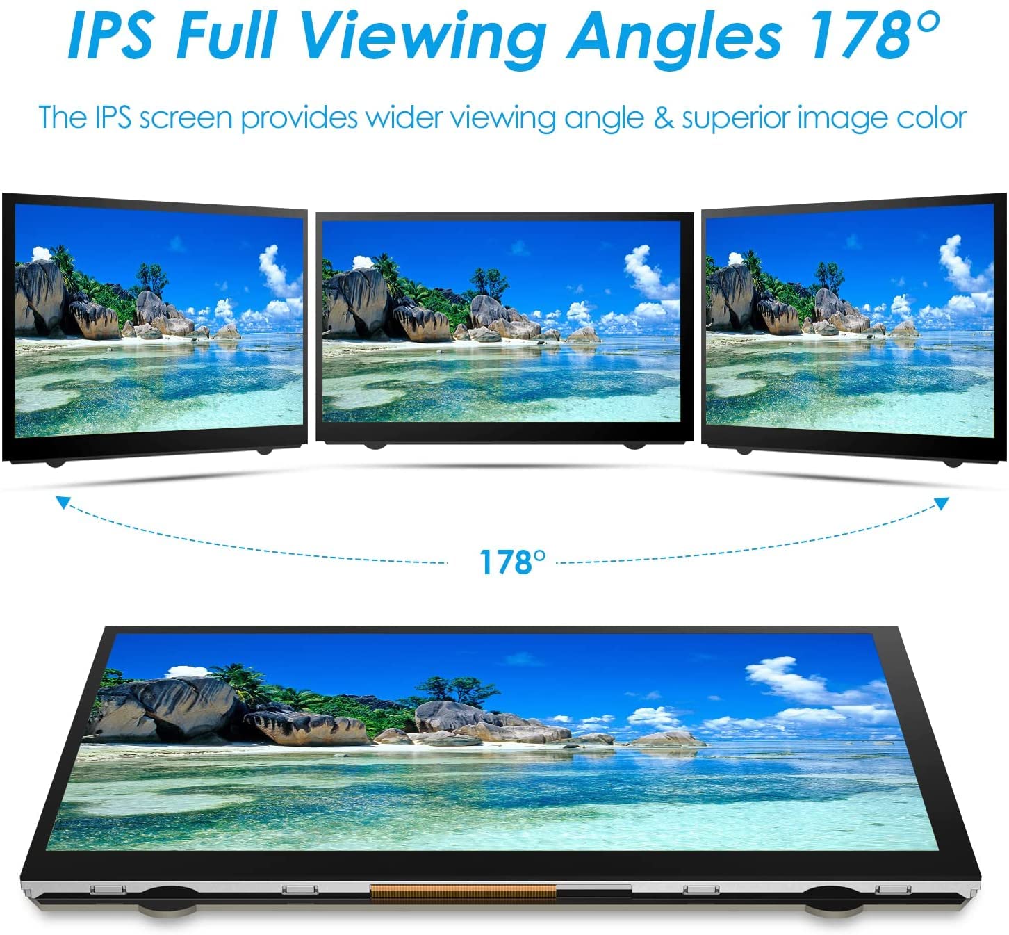 Mua HMTECH 7 Inch Raspberry Pi Screen 800 x 480 HDMI Portable Monitor ...
