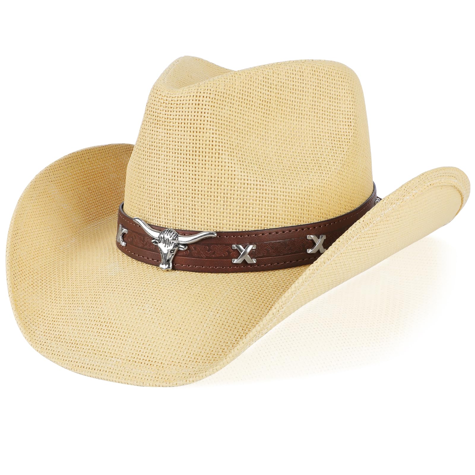 WQWOVRVO Cowboy Hat,Cowgirl Hat,Western Cowboy Hats for Women/Mens ...