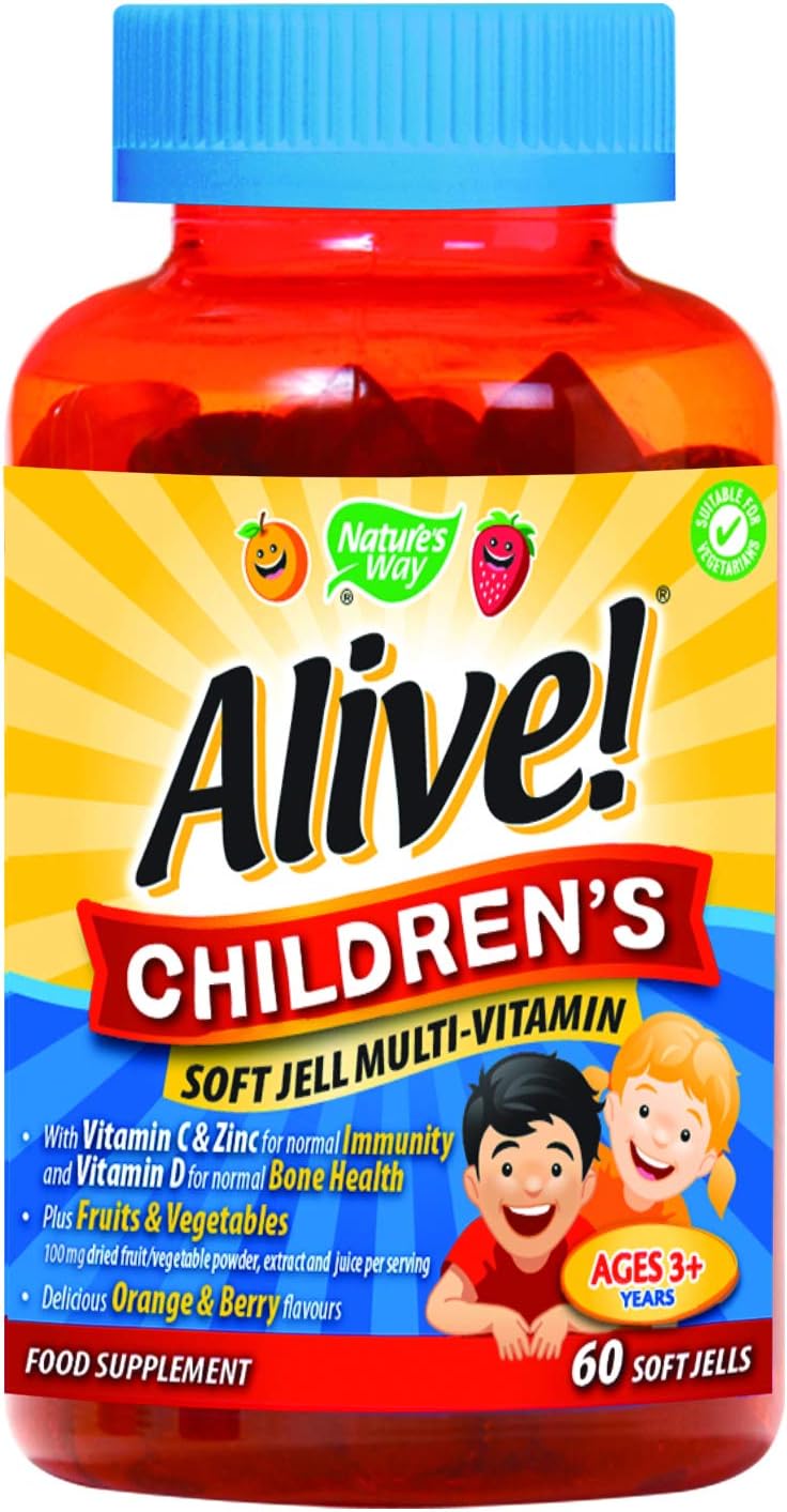 Alive! Children’s Soft Jell Multivitamins – 60 chewable Gummies - BigaMart