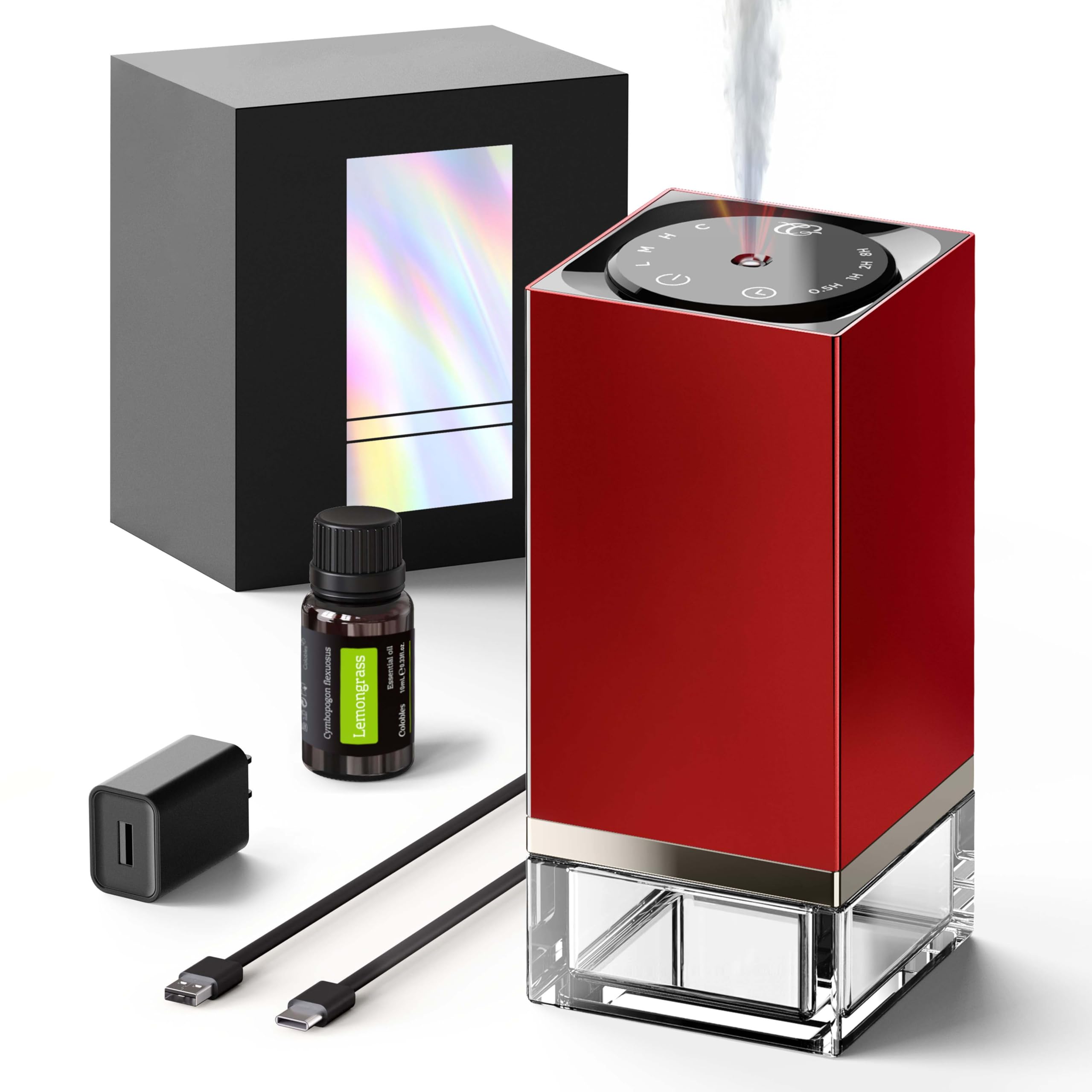 Essential Oil Diffuser – 50ml Capacity Nebulizer Waterless Diffuser ...