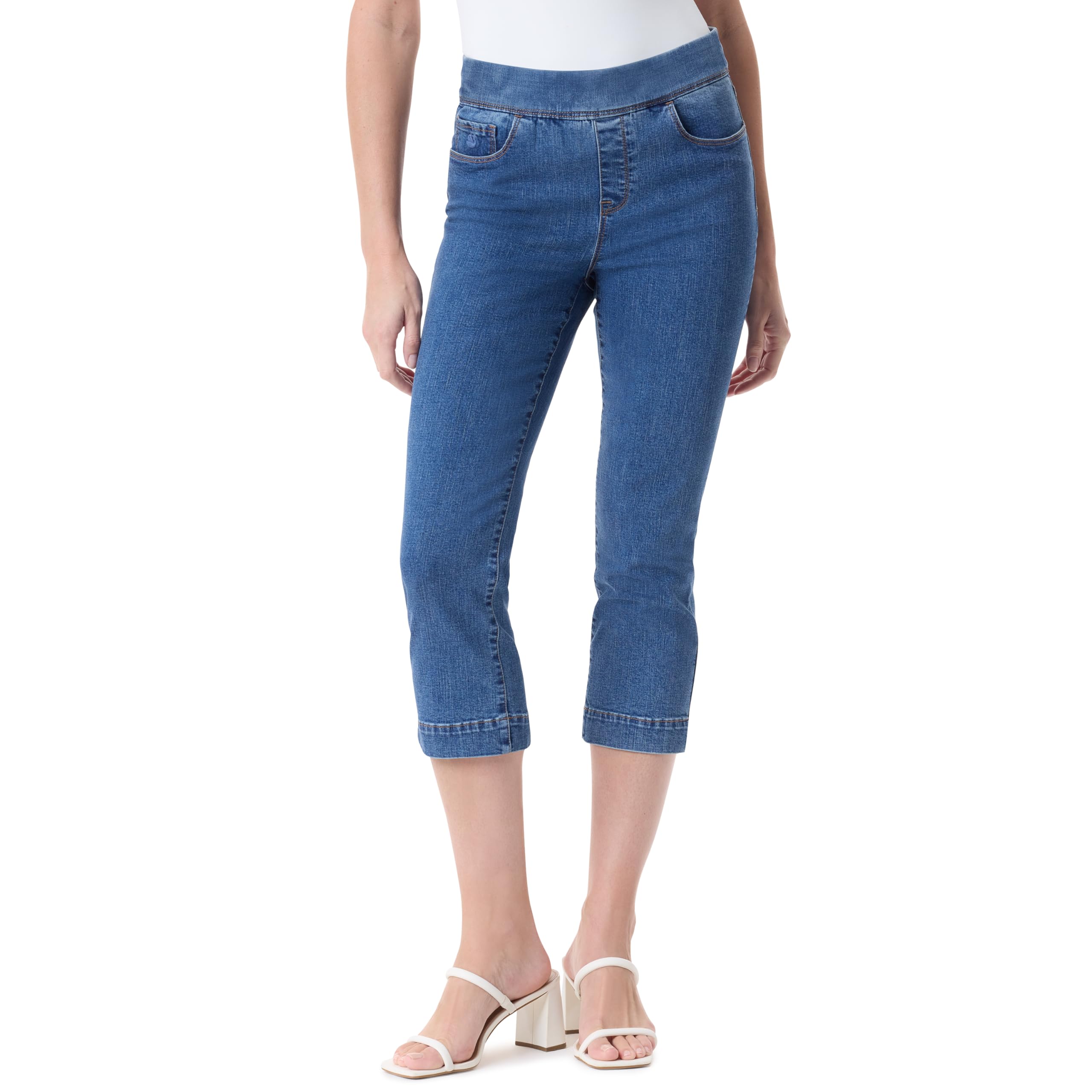 Gloria Vanderbilt Women's Petite Amanda Pull On Capri Standard, Essen ...