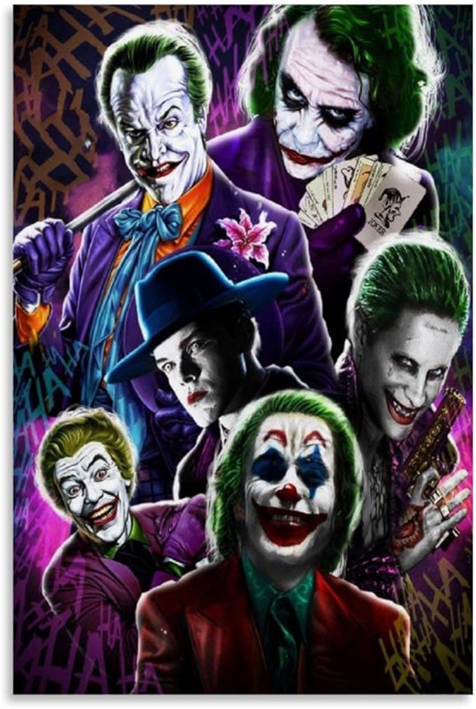 QWSDF Póster abstracto de 6 payasos guapos de arte decorativo de pared ...