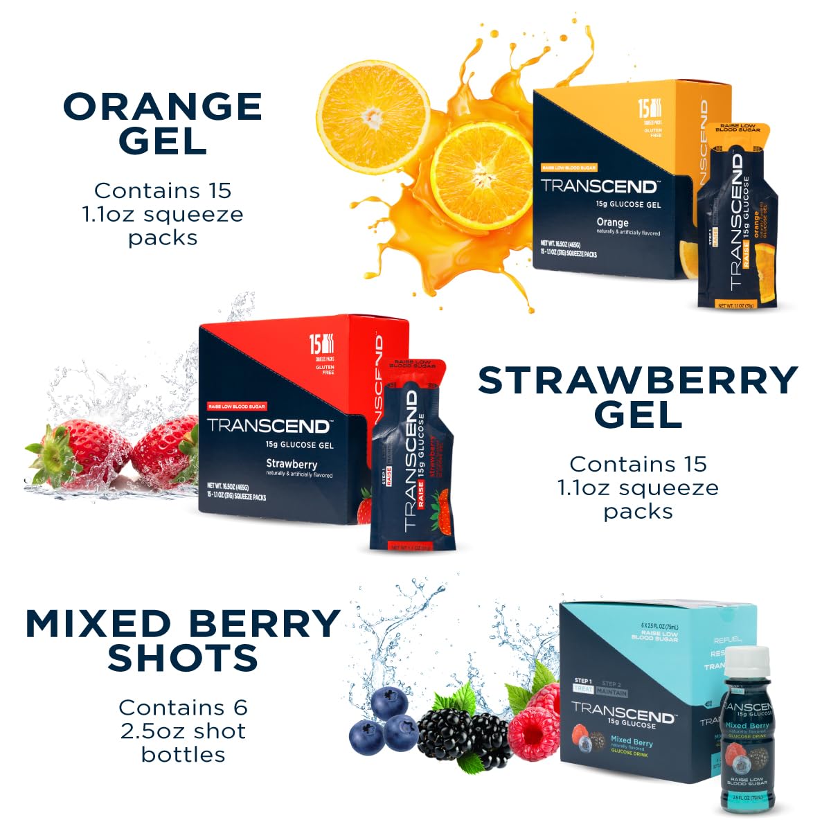 Mua Transcend Fast Acting Glucose Variety Pack - Assorted Flavors - FSA ...