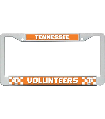 Tennessee License Plate Tennessee Vols Black Mirrored License Plate ...