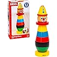 Amazon.com: BRIO Infant & Toddler 30120 - Stacking Clown - 9 Piece Wood ...