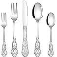 Amazon.com | EUIRIO 30 Pieces Royal Silverware Set for 6, Gorgeous ...