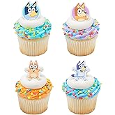 Amazon.com: DecoPac Bluey So Much Fun Rings, 72 Cupcake Decorations ...