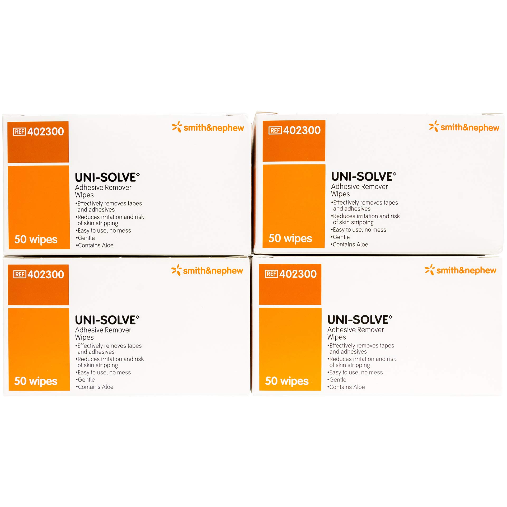 UNI SOLVE ADHESIVE REMOV WIPES 50 Count 4pack