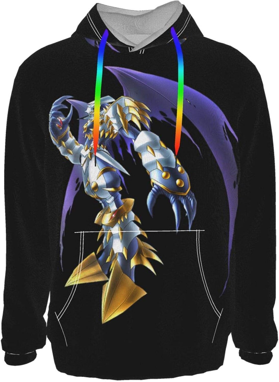 Amazon.com: Digimon Man Pullover Hoodie Letter Hoodie Black: Clothing