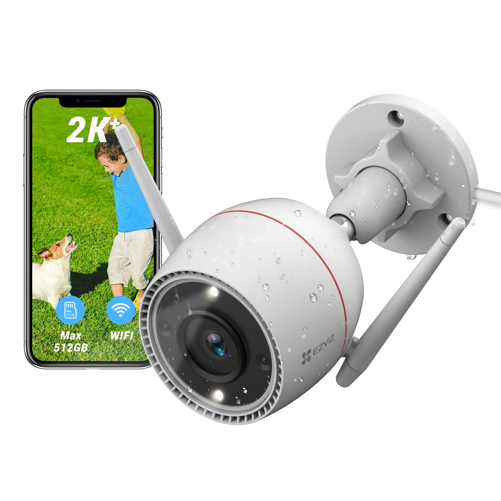 Mua Two-Way Call 2.5K Outdoor Cameras for Home Security Outside, WiFi ...